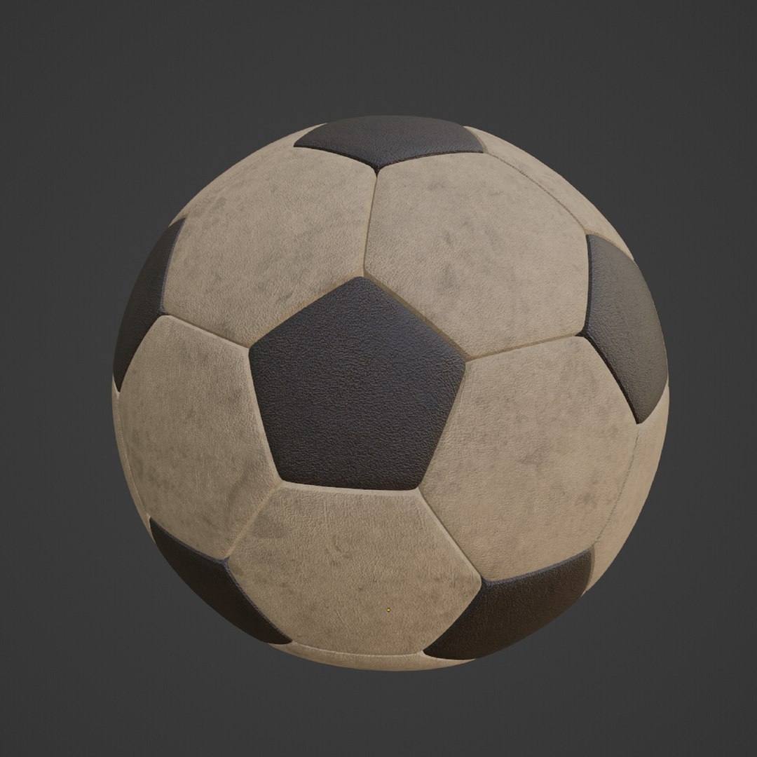 Old Leather Soccer Ball 01 3D Model - TurboSquid 2304242