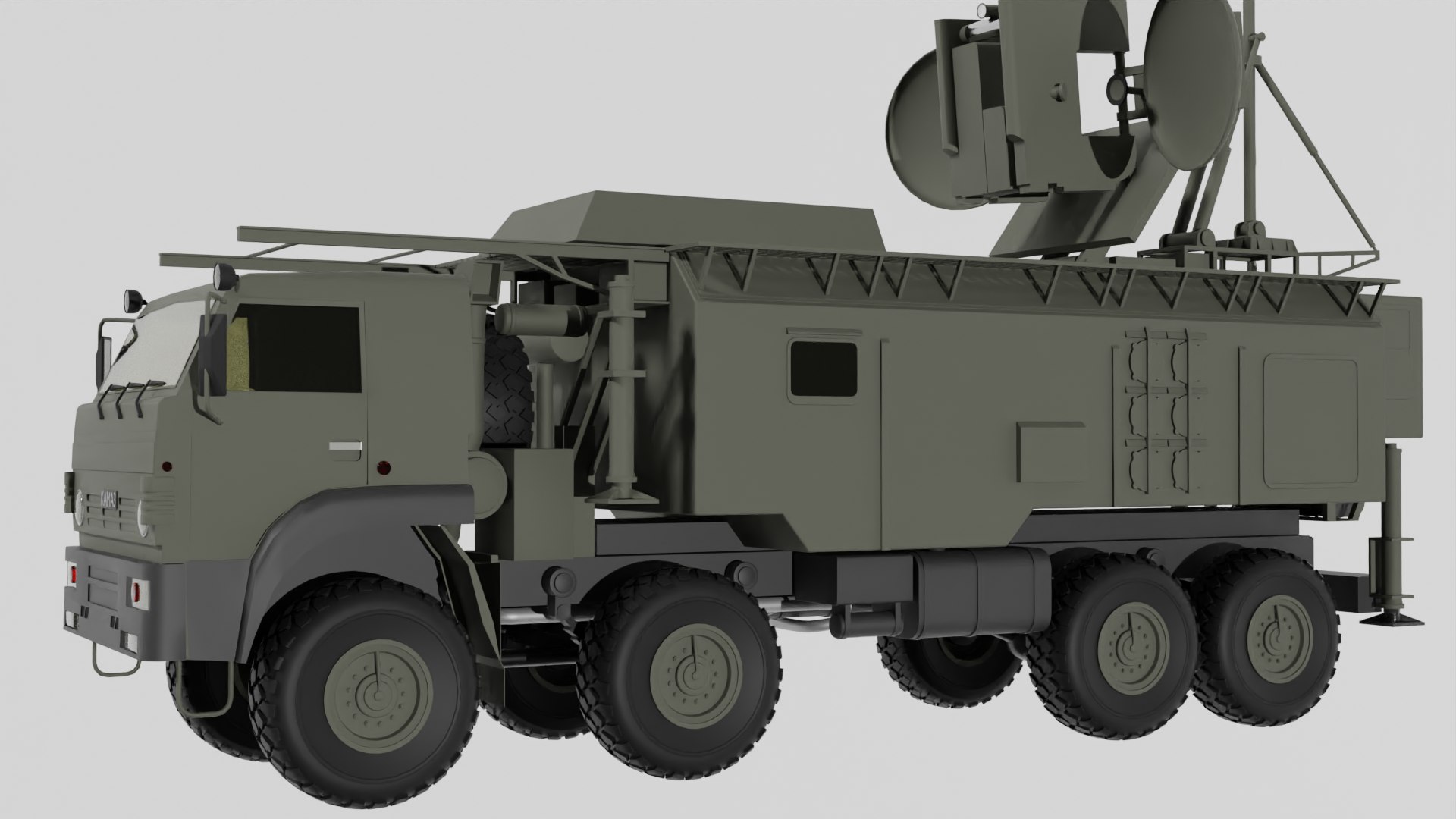 Krasukha 4 1RL257 Mobile Electronic Warfare System 3D Model ...