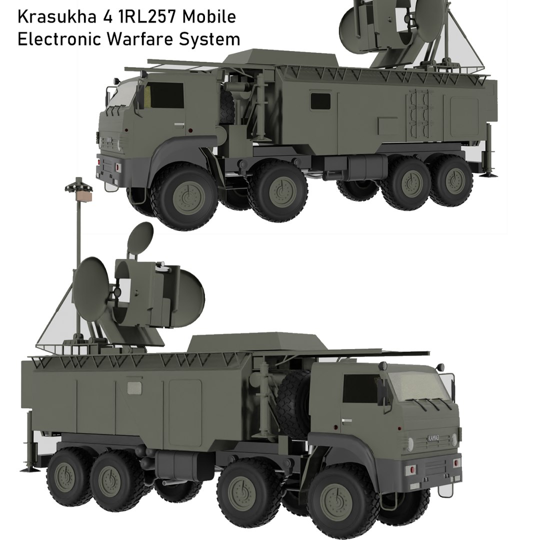 Krasukha 4 1RL257 Mobile Electronic Warfare System 3D Model ...
