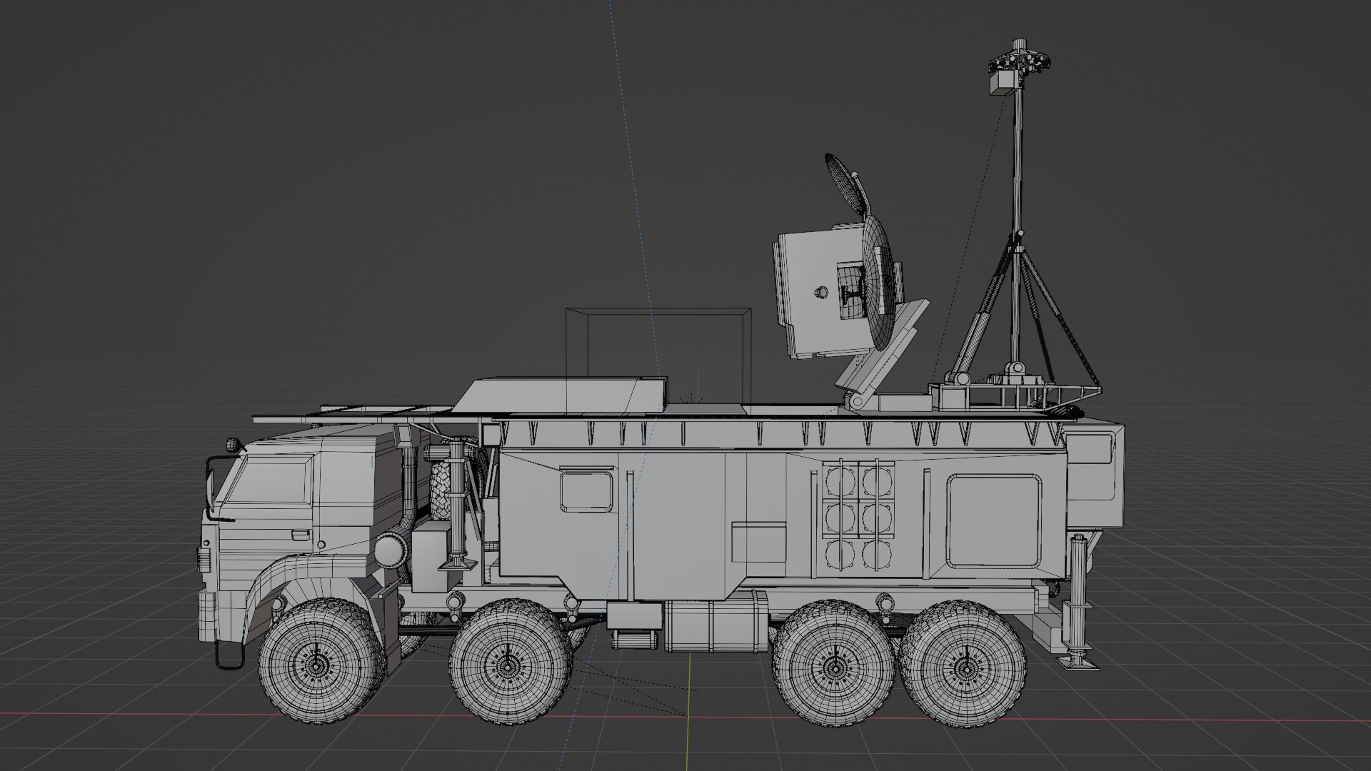 Krasukha 4 1RL257 Mobile Electronic Warfare System 3D Model ...