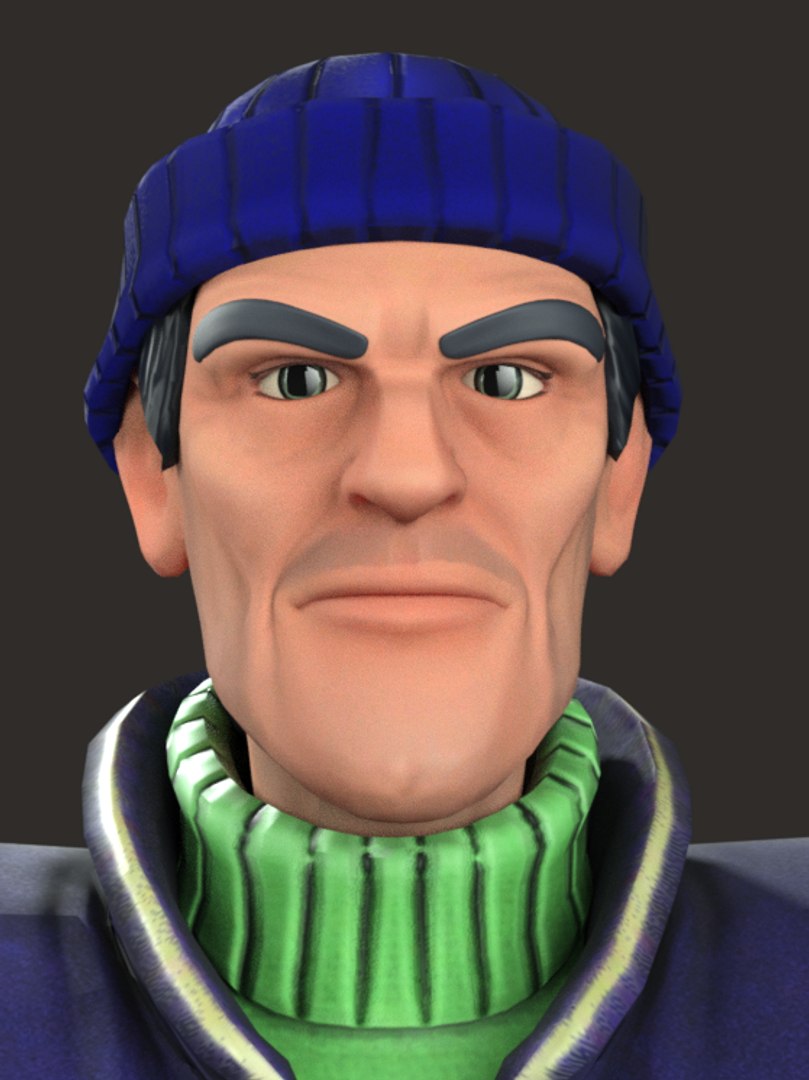 Cartoon Rigged Toon Old Man-Angus Character 3D Model Model - TurboSquid ...