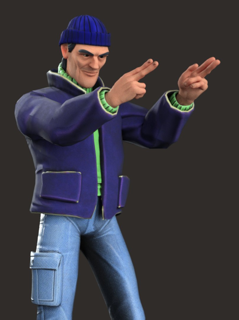 Cartoon Rigged Toon Old Man-Angus Character 3D Model Model - TurboSquid ...