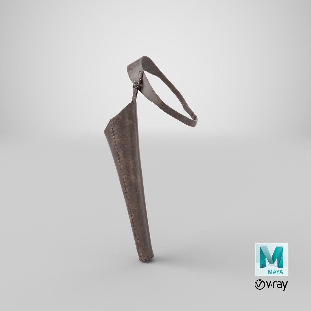 3D Leather Archery Quiver Model - TurboSquid 1377234