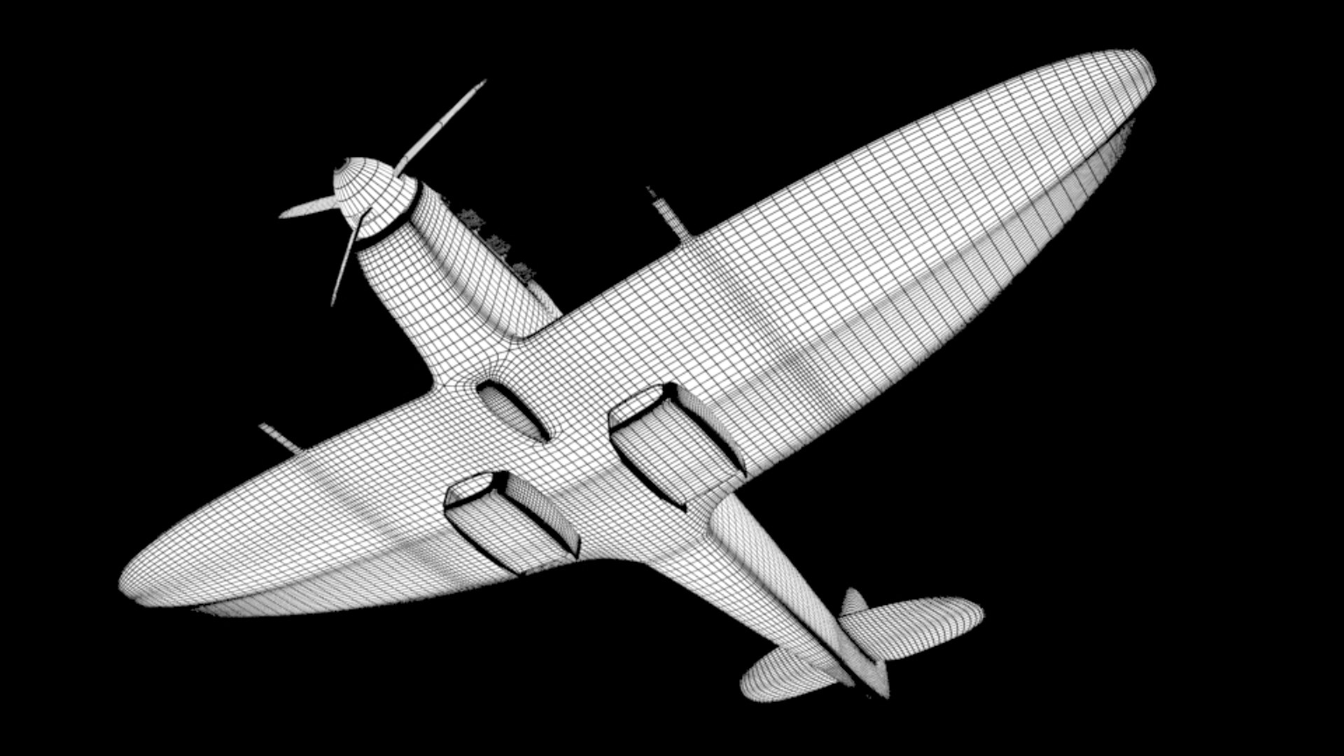 spitfire mkii 3d obj