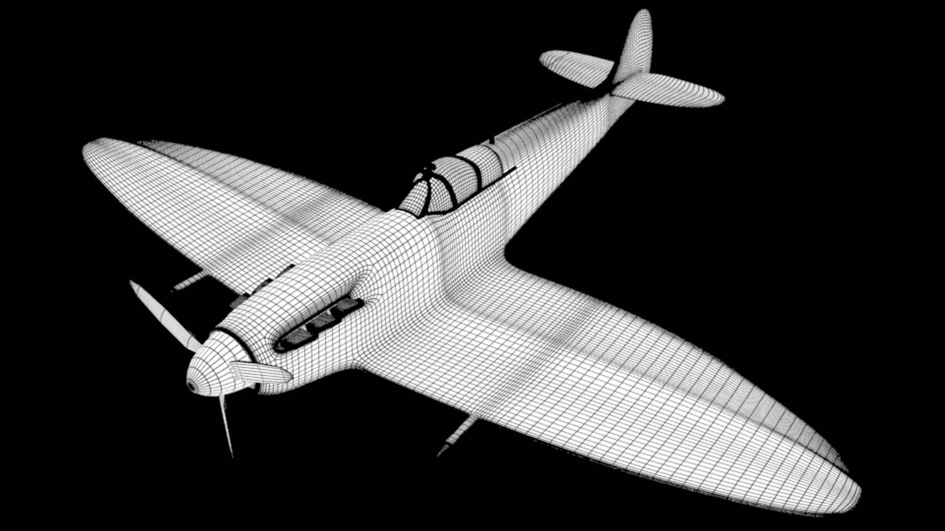spitfire mkii 3d obj