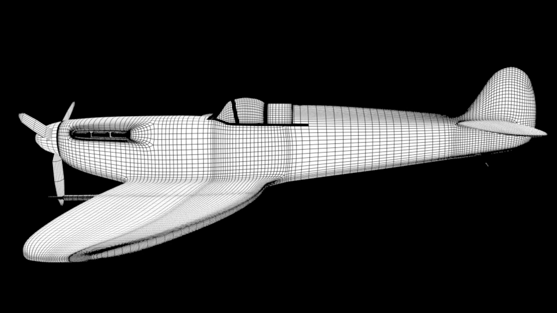 spitfire mkii 3d obj