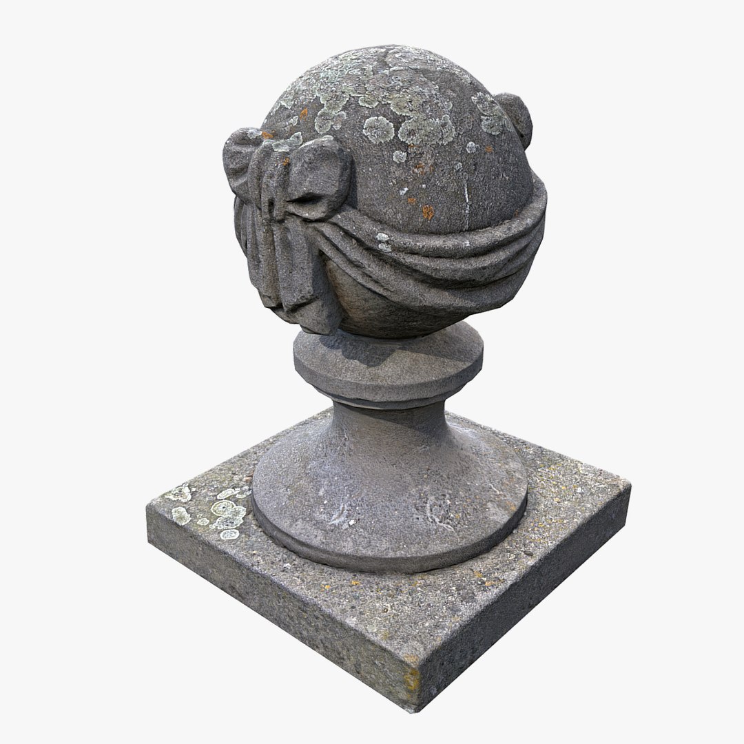 3D Stone Ball Pillar - TurboSquid 1202151