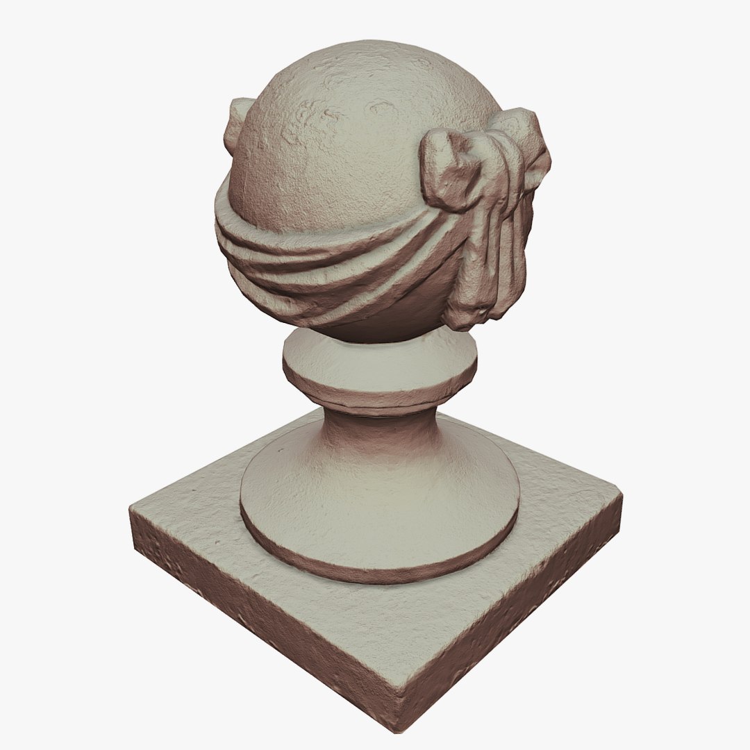 3D Stone Ball Pillar - TurboSquid 1202151