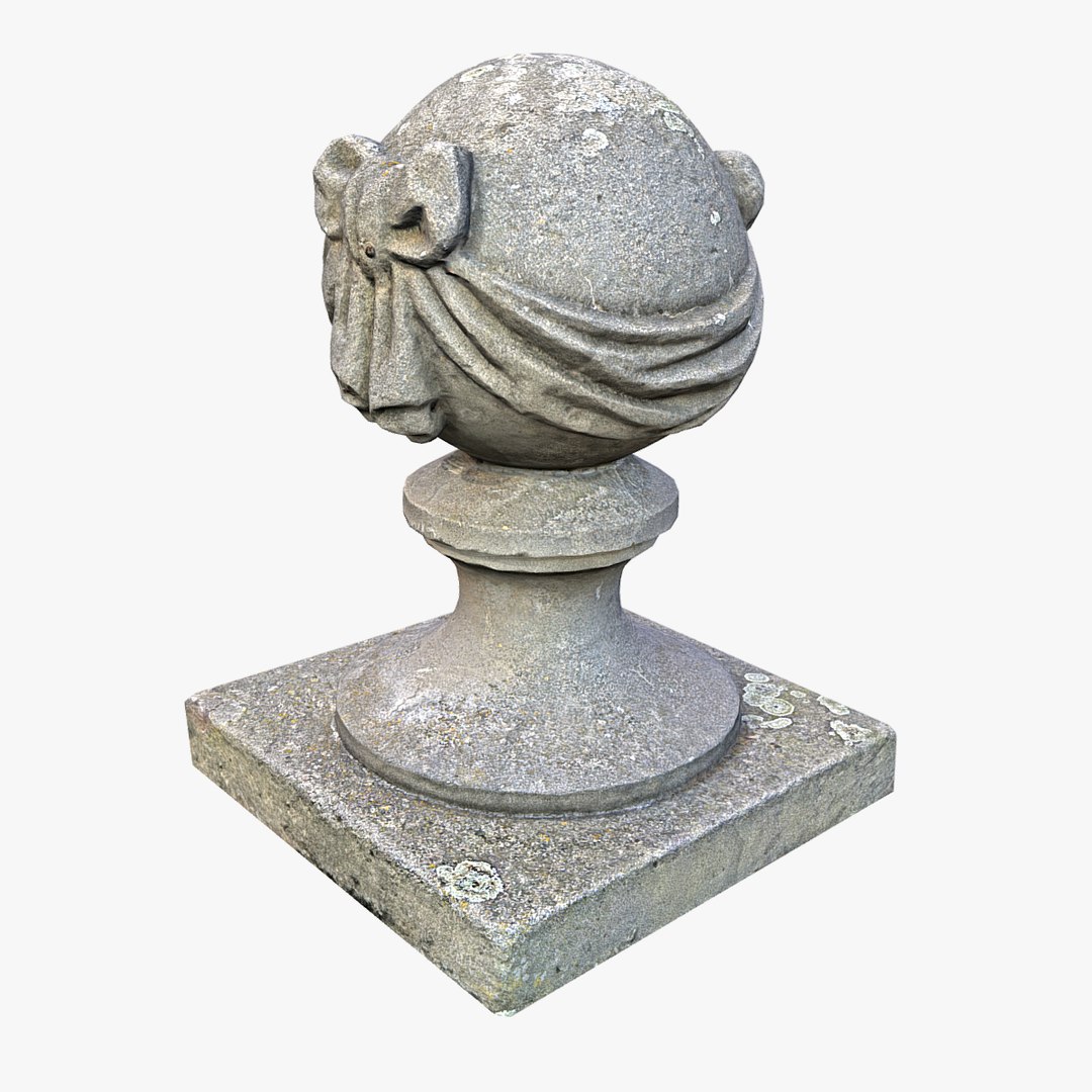 3D Stone Ball Pillar - TurboSquid 1202151