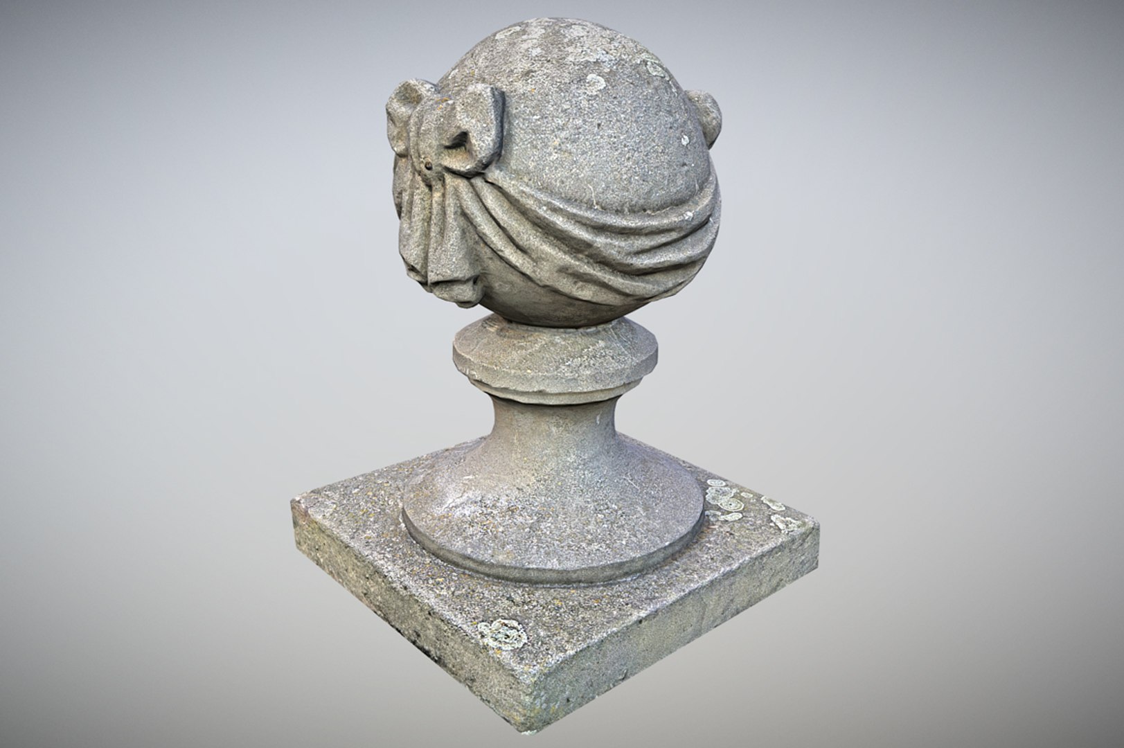 3D Stone Ball Pillar - TurboSquid 1202151