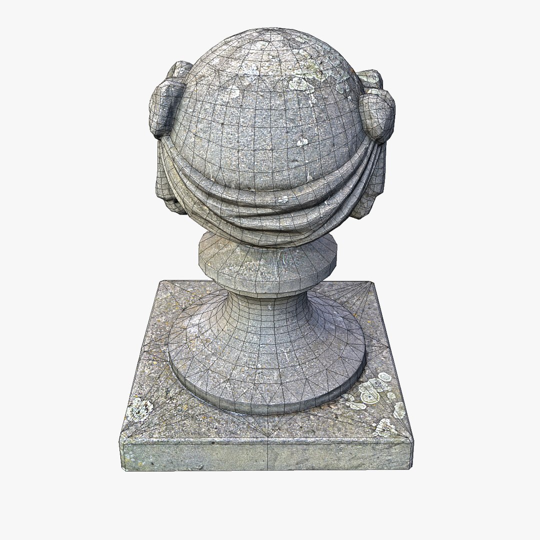 3D Stone Ball Pillar - TurboSquid 1202151