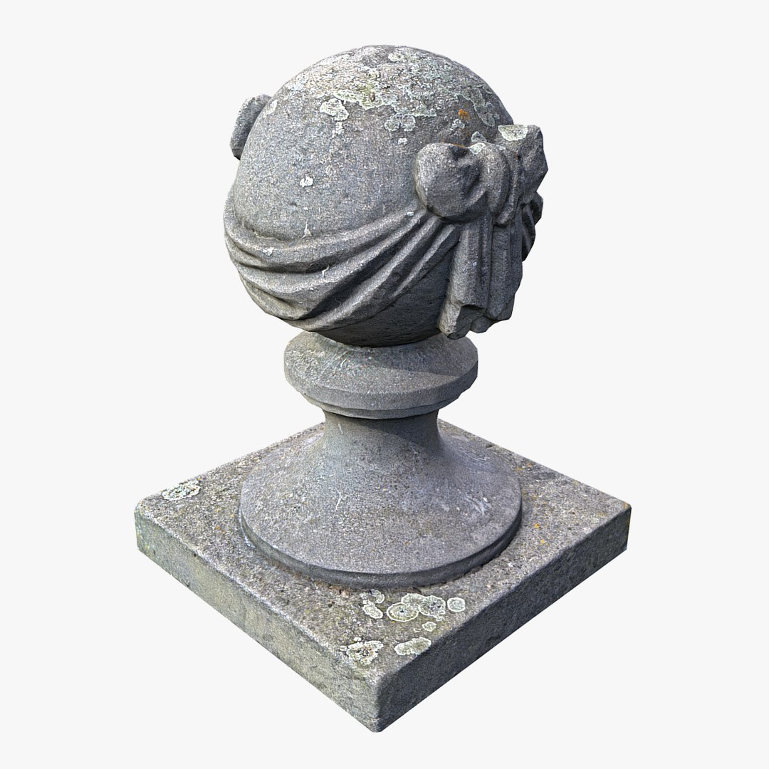 3D Stone Ball Pillar - TurboSquid 1202151