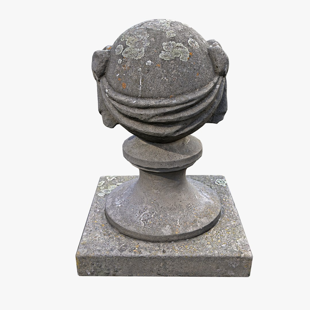 3D Stone Ball Pillar - TurboSquid 1202151
