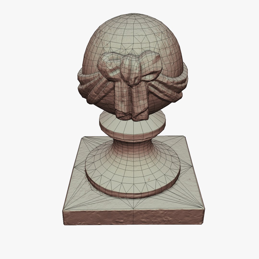 3D Stone Ball Pillar - TurboSquid 1202151
