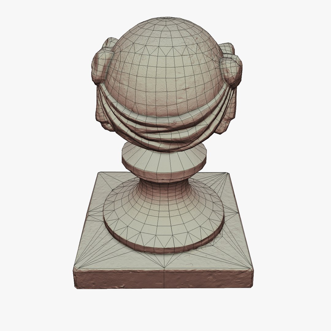 3D Stone Ball Pillar - TurboSquid 1202151