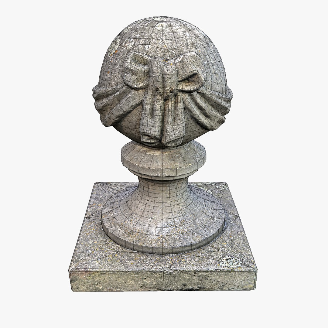 3D Stone Ball Pillar - TurboSquid 1202151