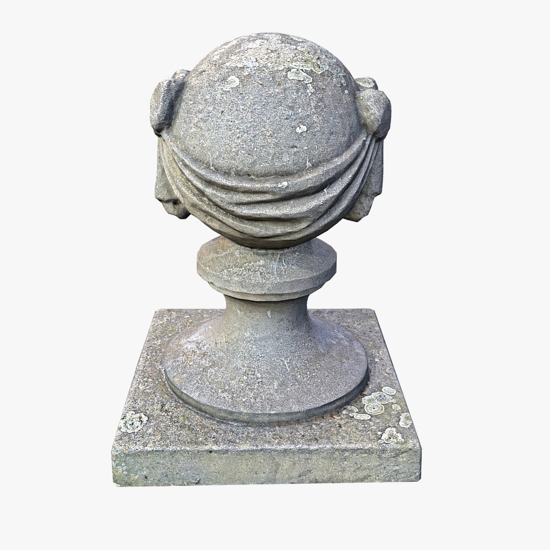 3D Stone Ball Pillar - TurboSquid 1202151