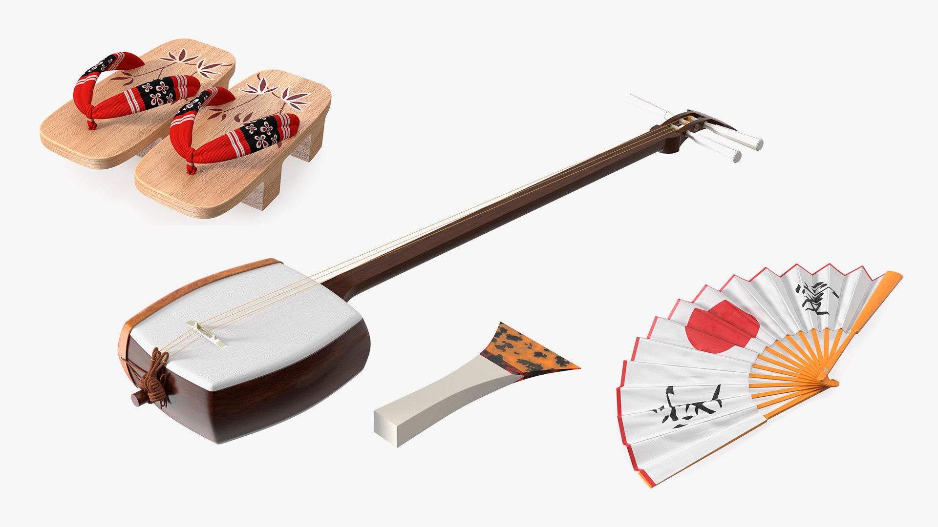 Traditional Japanese Accessories Collection 3D - TurboSquid 2062509