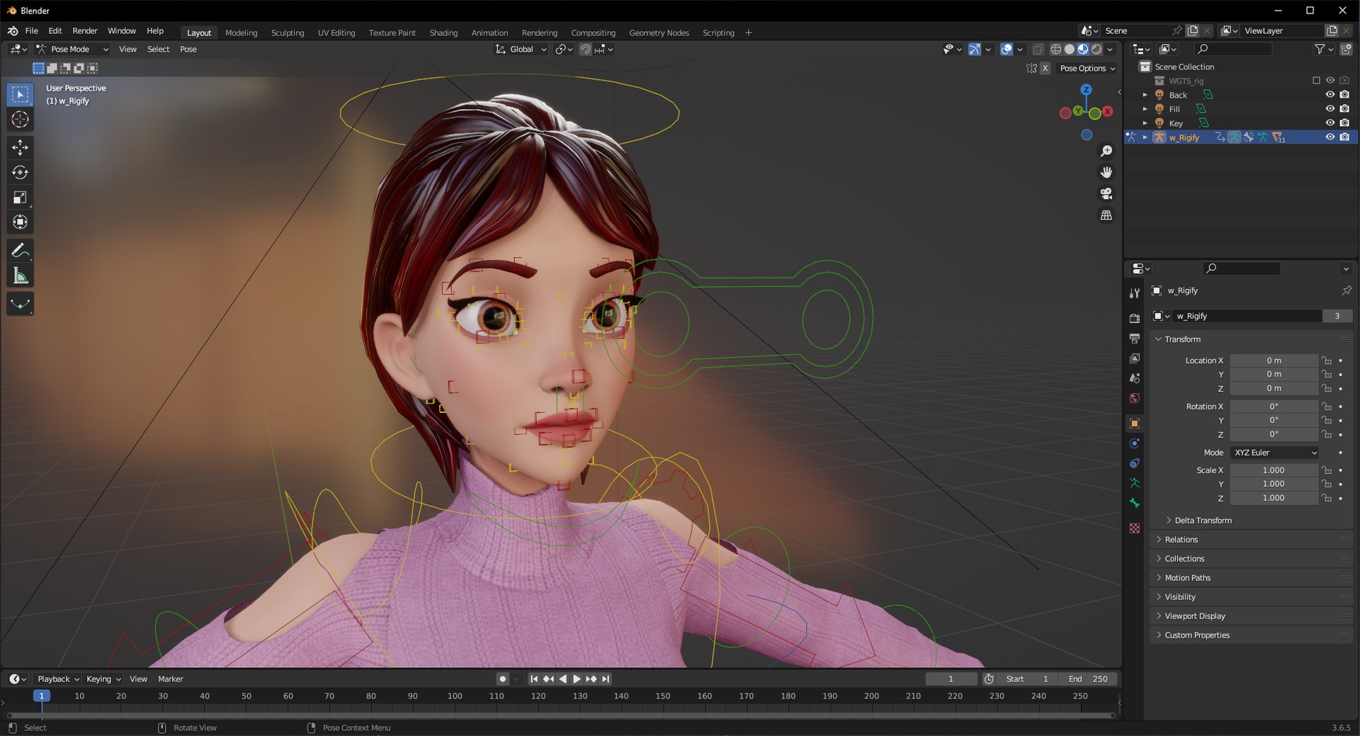 Cartoon Young Woman In Casual Girlfriend 3D Model - TurboSquid 2280185