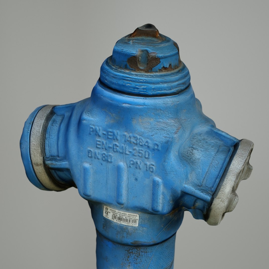 3d Model Hydrant Blue Scan
