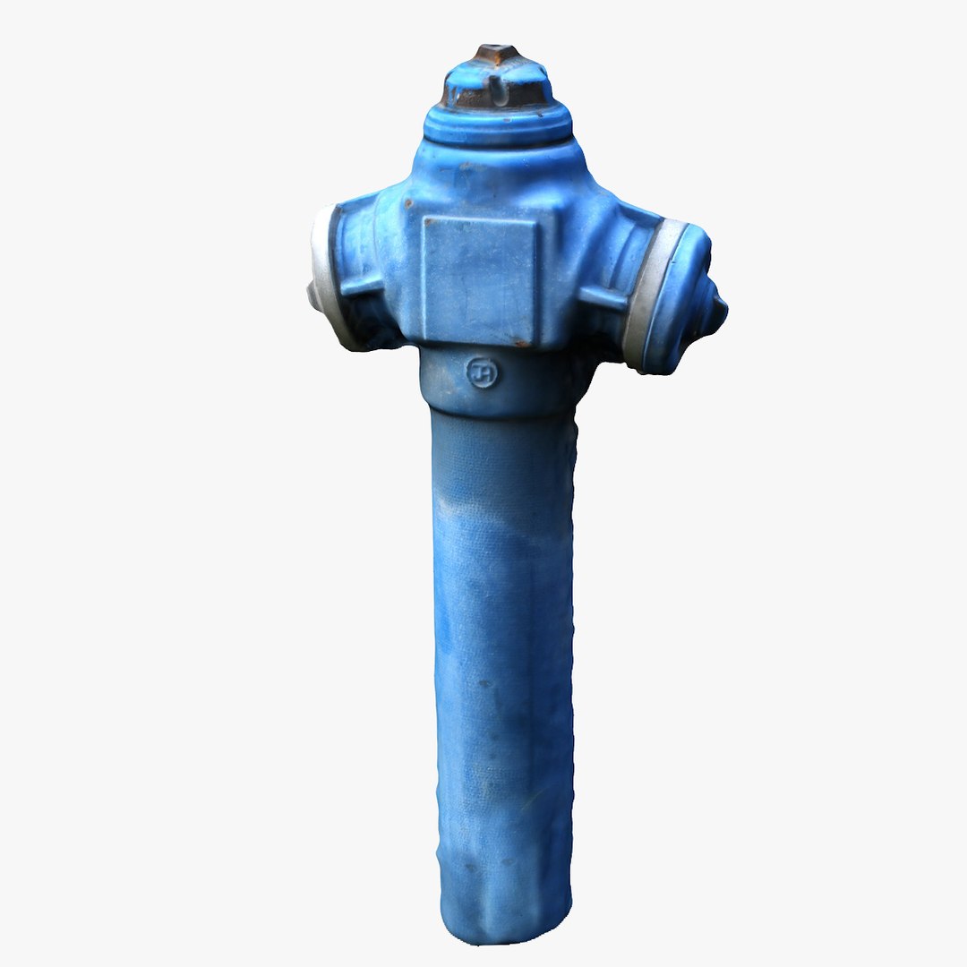3d Model Hydrant Blue Scan