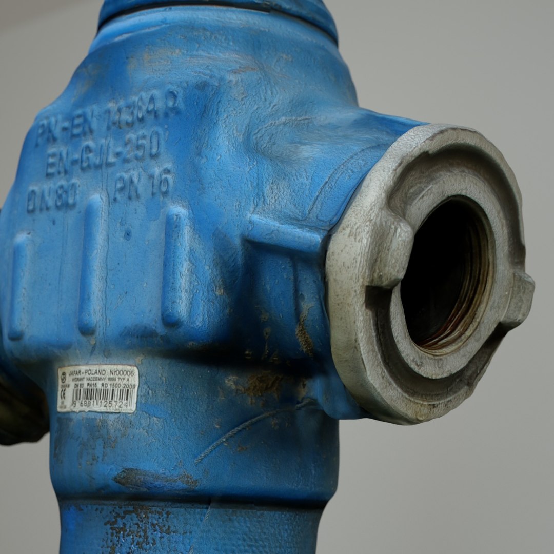 3d Model Hydrant Blue Scan