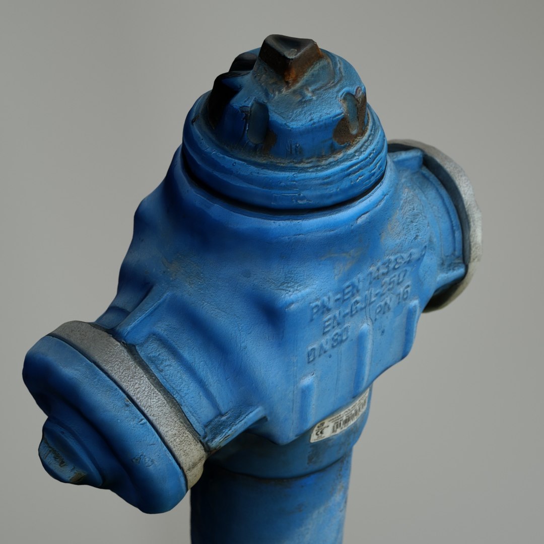 3d Model Hydrant Blue Scan