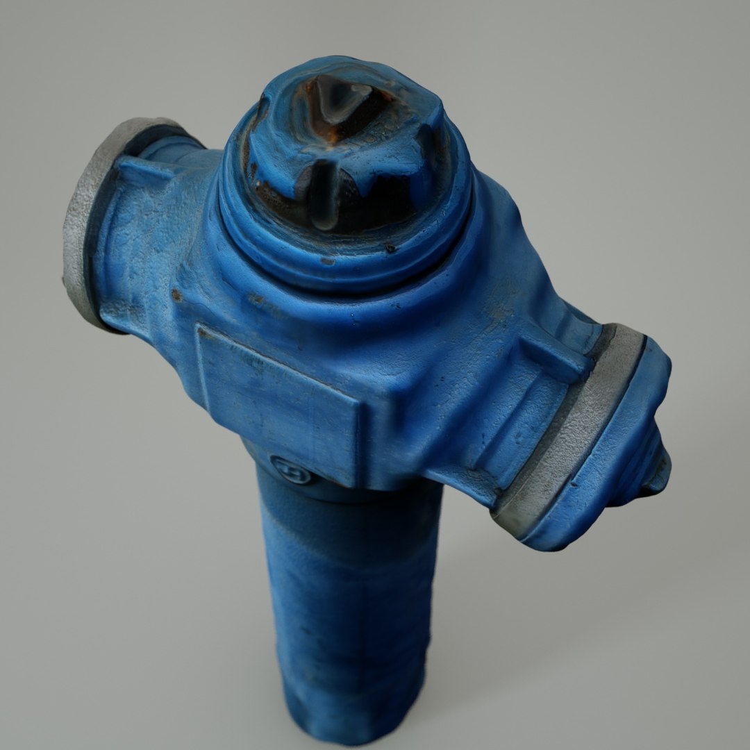3d Model Hydrant Blue Scan