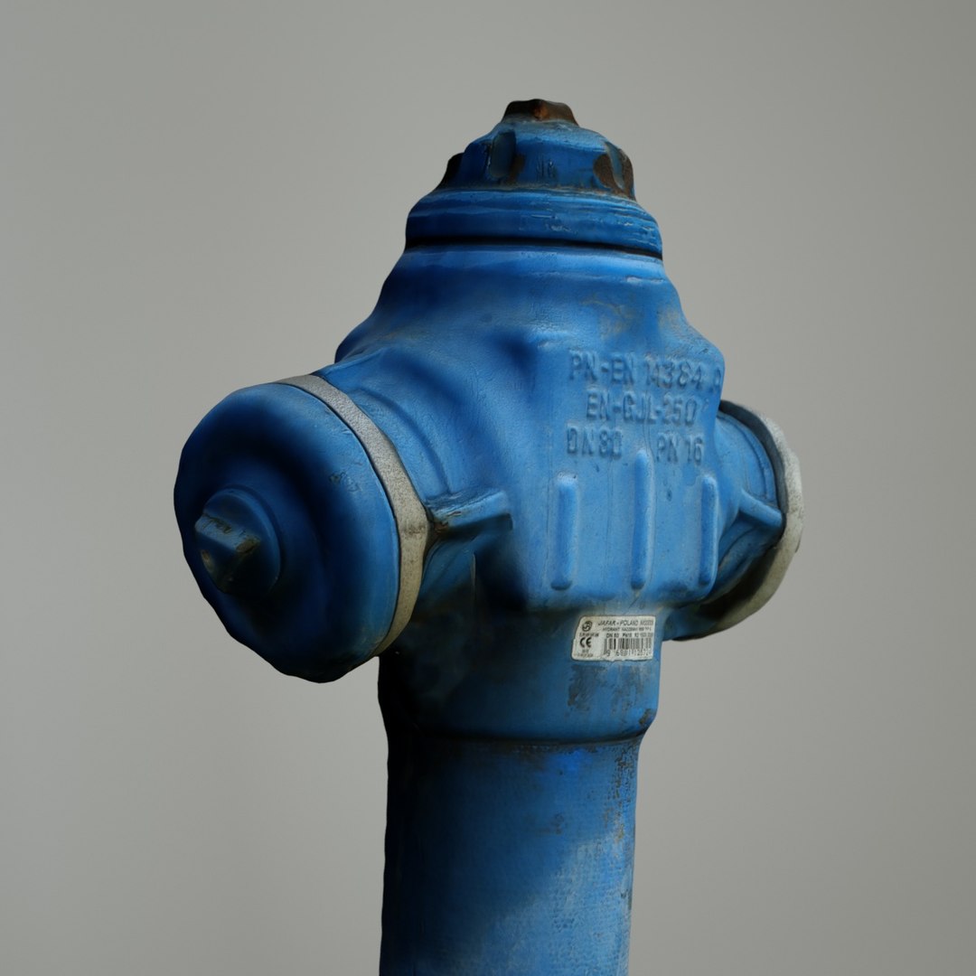 3d Model Hydrant Blue Scan