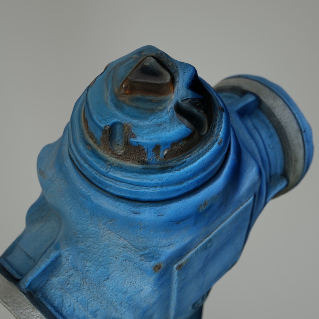 3d Model Hydrant Blue Scan