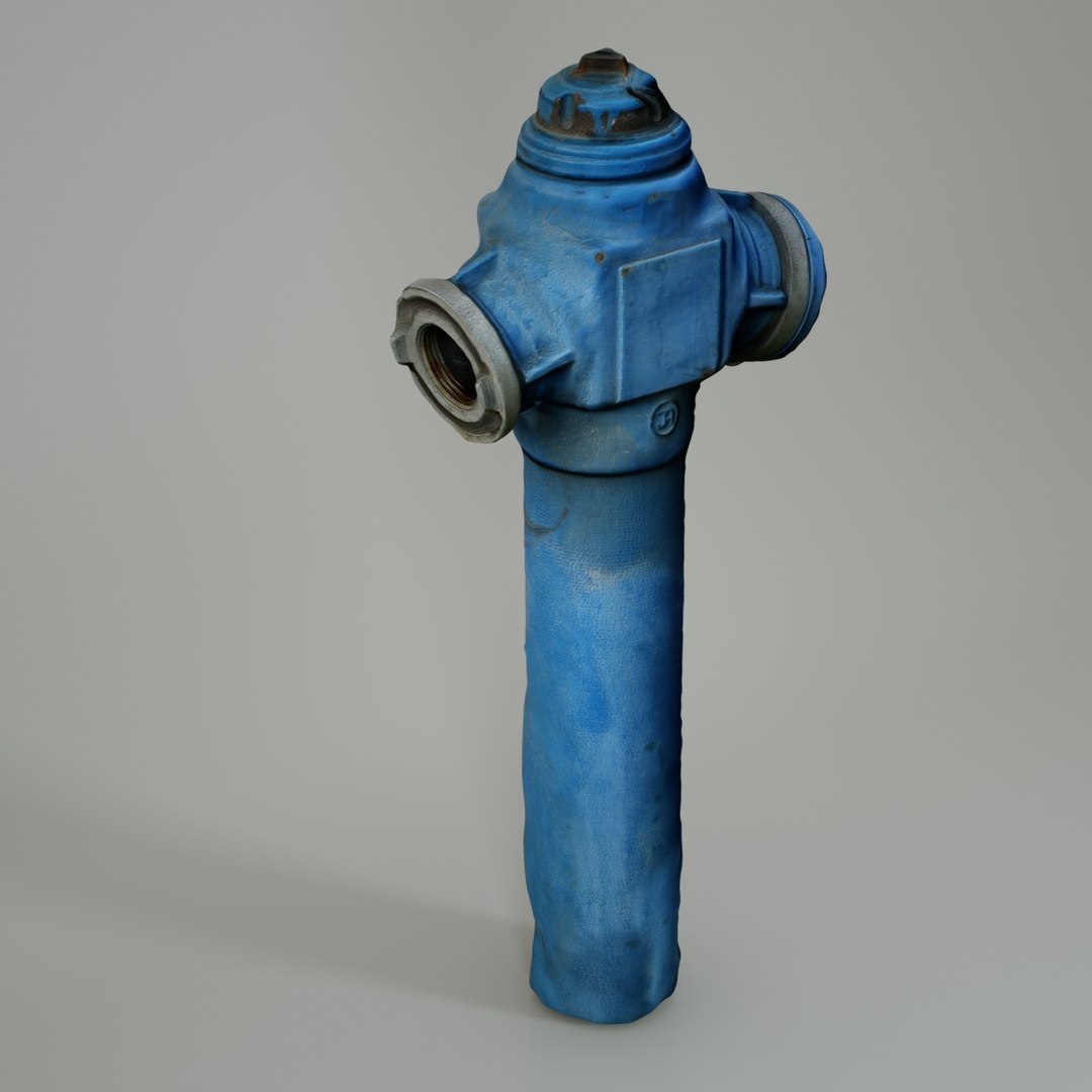 3d Model Hydrant Blue Scan
