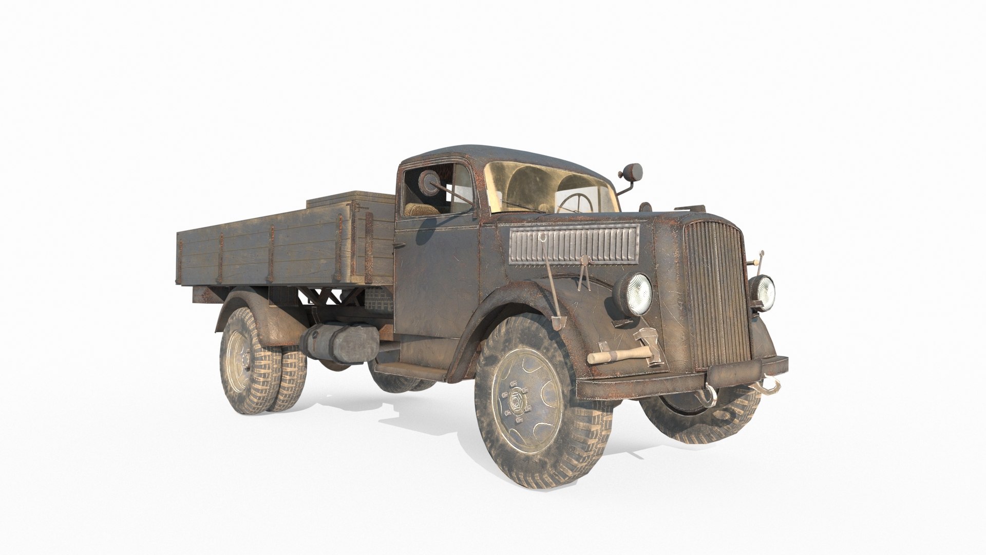 Old Style Vehicle Truck 3D - TurboSquid 2332610