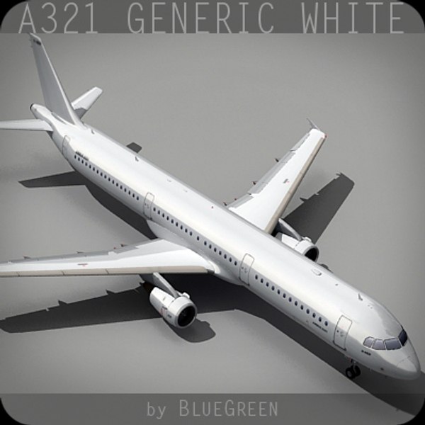 a321 generic white 3d model