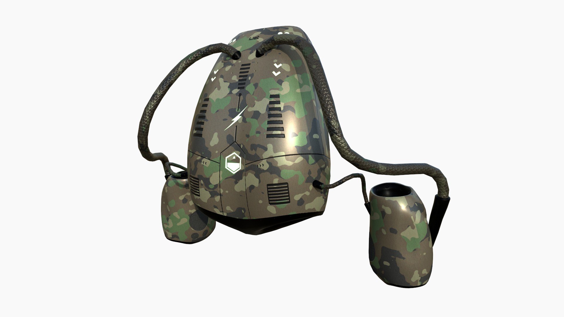 3D Jetpack I08 Green Camouflage - SciFi Character Design - TurboSquid ...