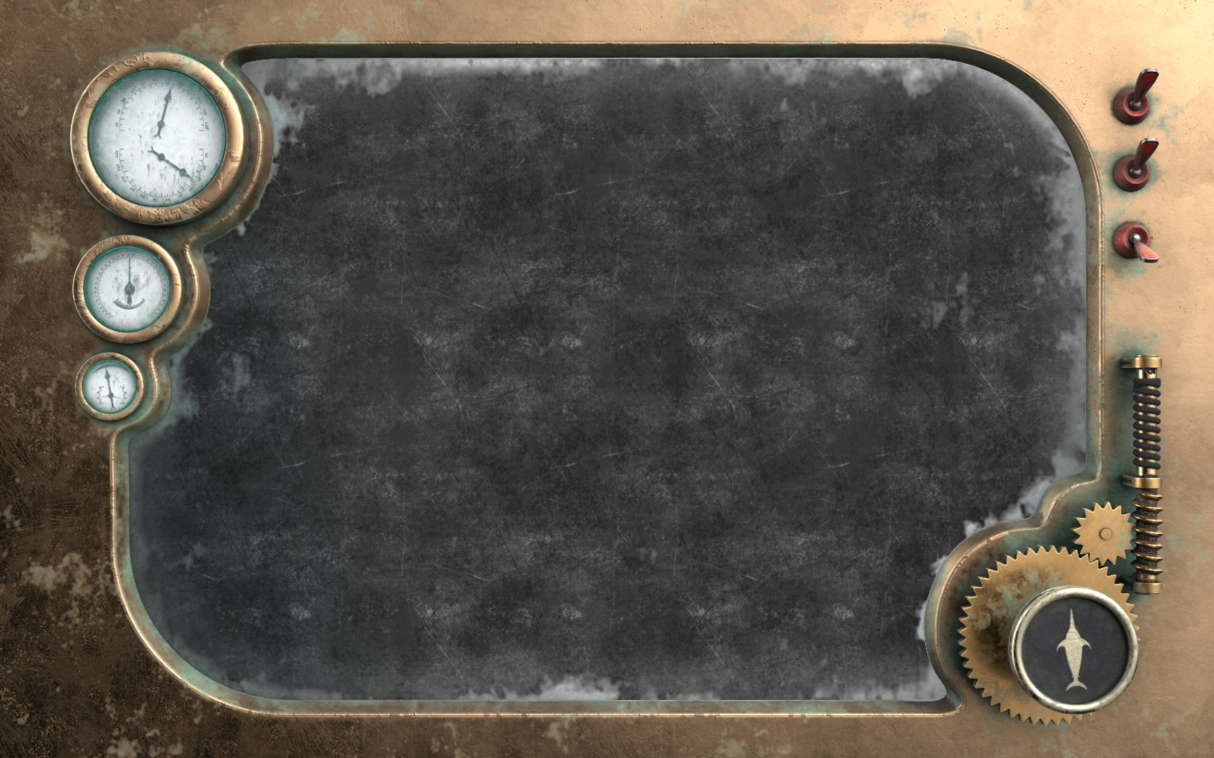 SteamPunk SUB Screen - GUI 3D - TurboSquid 1869927