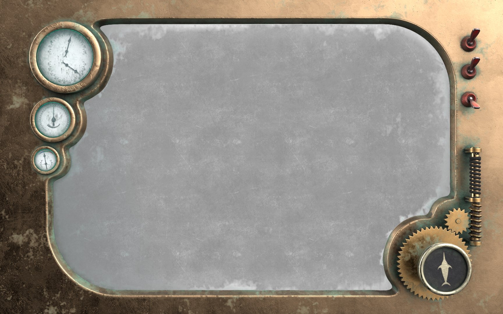 SteamPunk SUB Screen - GUI 3D - TurboSquid 1869927