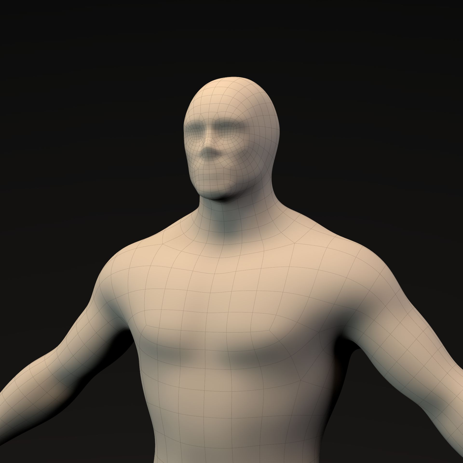 modelo 3d Malla base de proxy de hombre musculoso gratis - TurboSquid 2233200