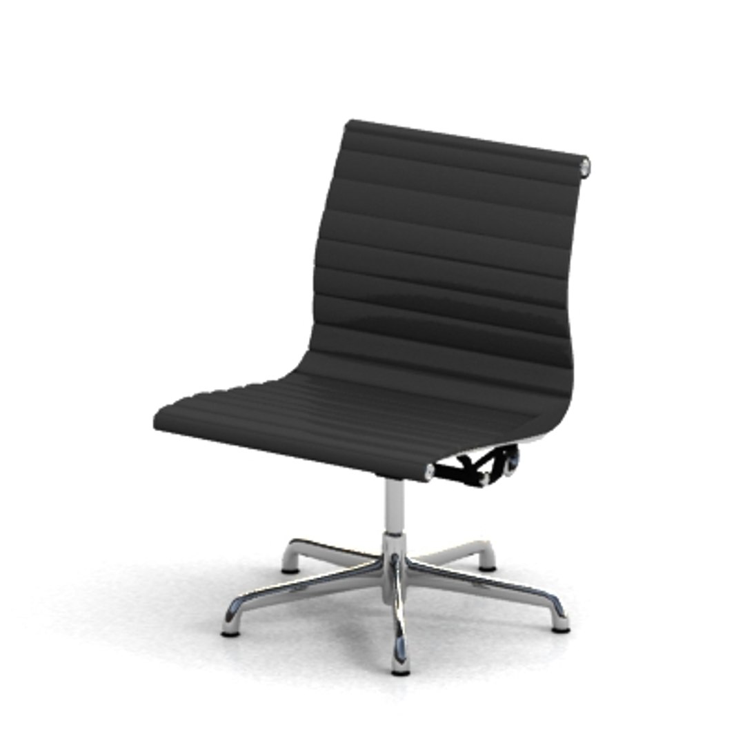range eames aluminum chairs 3d model