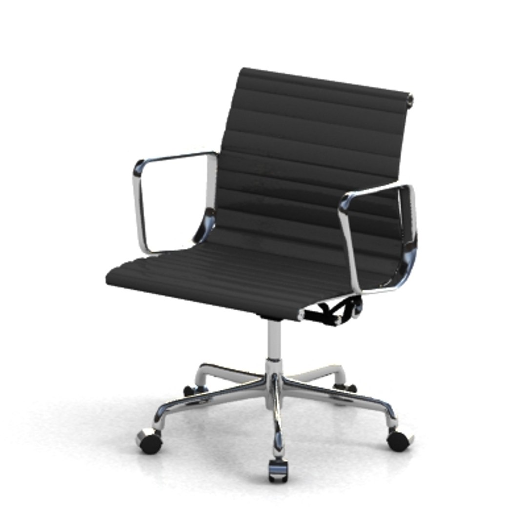 range eames aluminum chairs 3d model