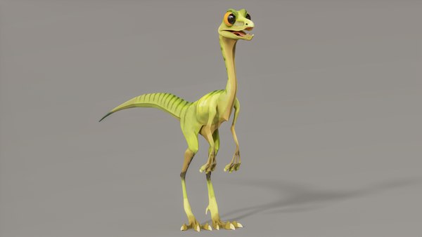 modelo 3d Personaje De Dibujos Animados Compy - Dinosaurio ...