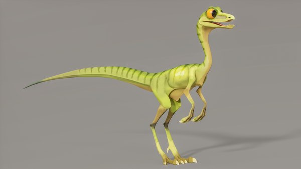 modelo 3d Personaje De Dibujos Animados Compy - Dinosaurio ...