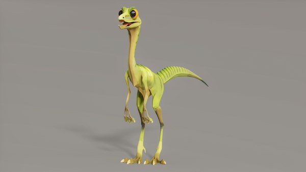 modelo 3d Personaje De Dibujos Animados Compy - Dinosaurio ...