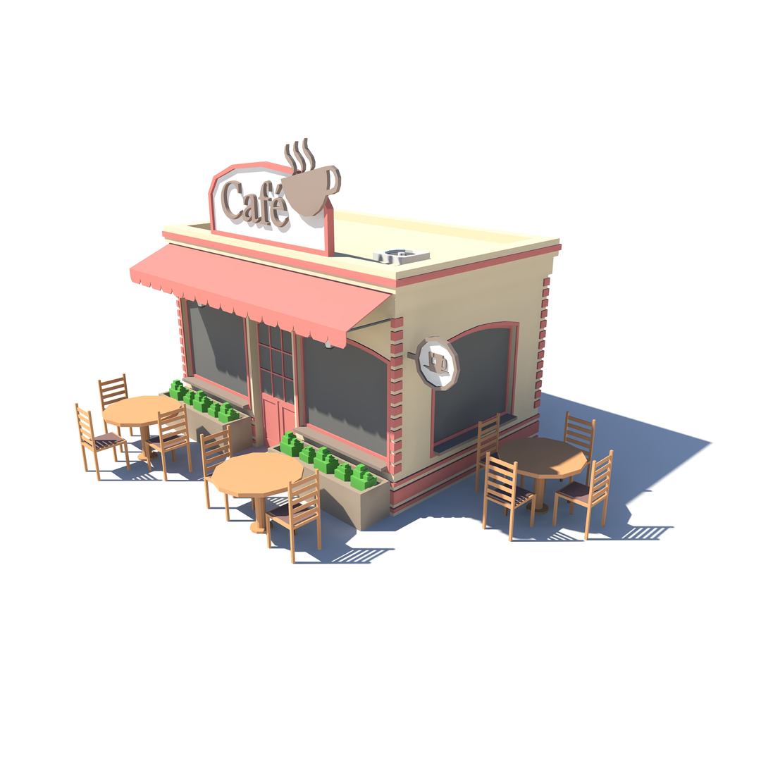 Coffee shop 3D model - TurboSquid 1366320