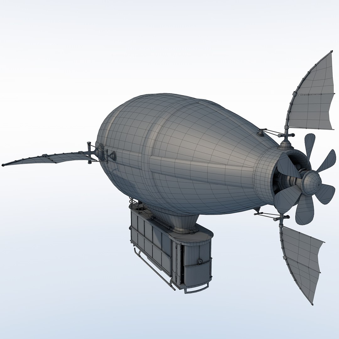 Fantasy zeppelin 3D model - TurboSquid 1176236
