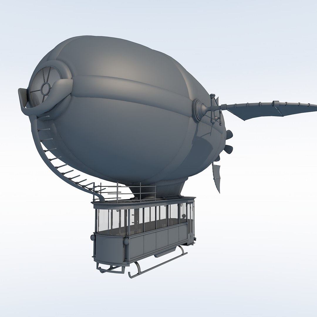 Fantasy zeppelin 3D model - TurboSquid 1176236