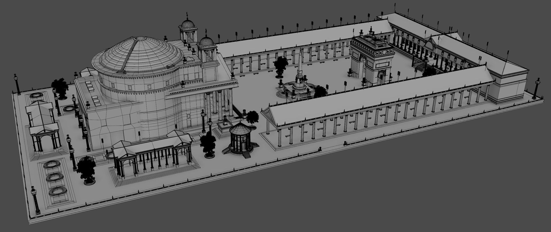 3D New Ancient Pantheon Temple Model - TurboSquid 2397643