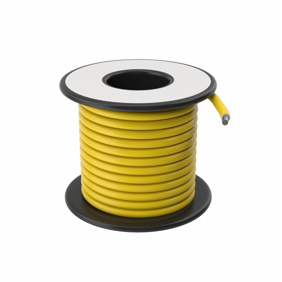 3D Yellow Wire Cable Reel - TurboSquid 2199559