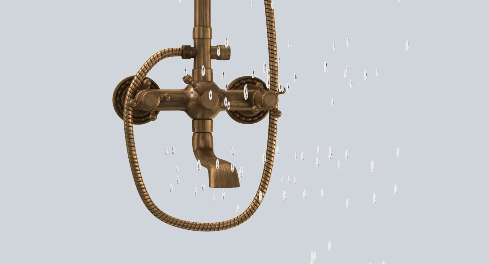 3D classical-shower---water-running model - TurboSquid 1296141