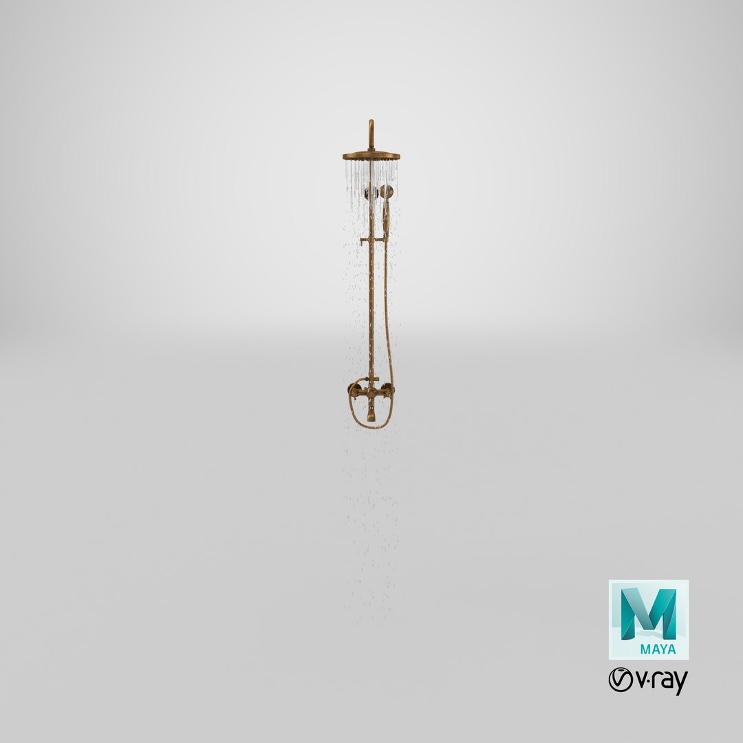 3D classical-shower---water-running model - TurboSquid 1296141