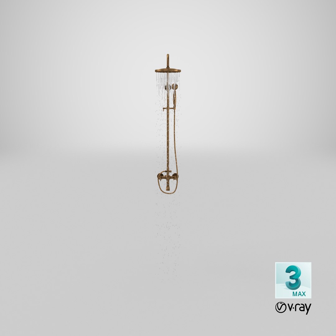 3D classical-shower---water-running model - TurboSquid 1296141